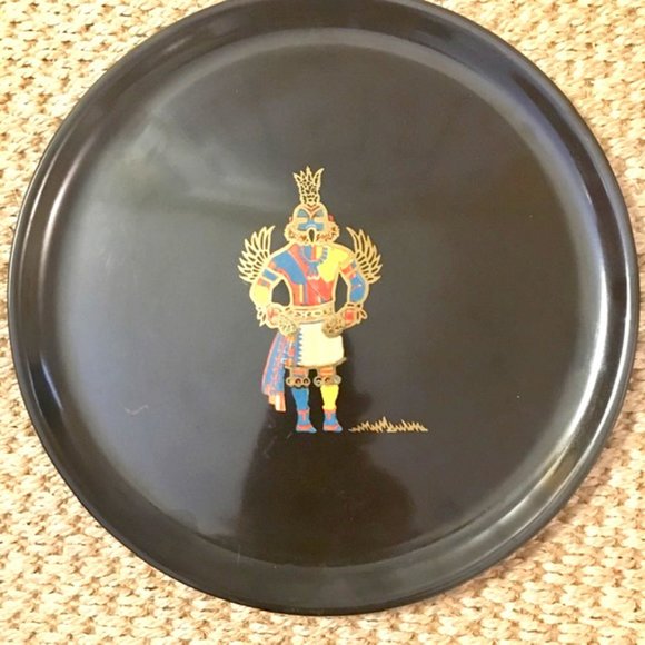 Couroc | Accents | Couroc Serving Plate Or Tray Hummingbird Kachina Mid ...